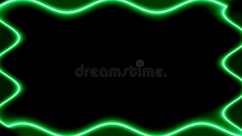 Abstract Green Neon Frame stock footage. Video of glowing - 335539342