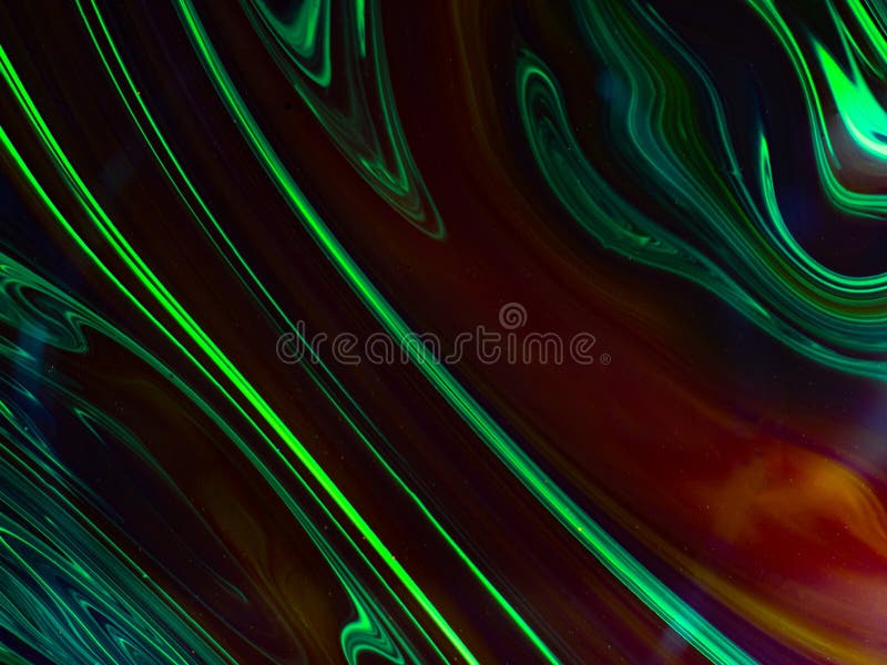 Vibrant Green Neon Liquid Paint with Lines Design for Creative Art ...