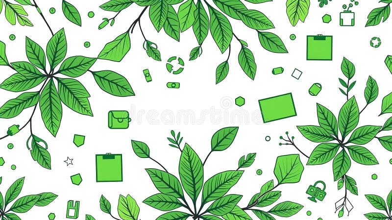 Vibrant Green Office Space Sustainable Design with Intricate Patterned ...