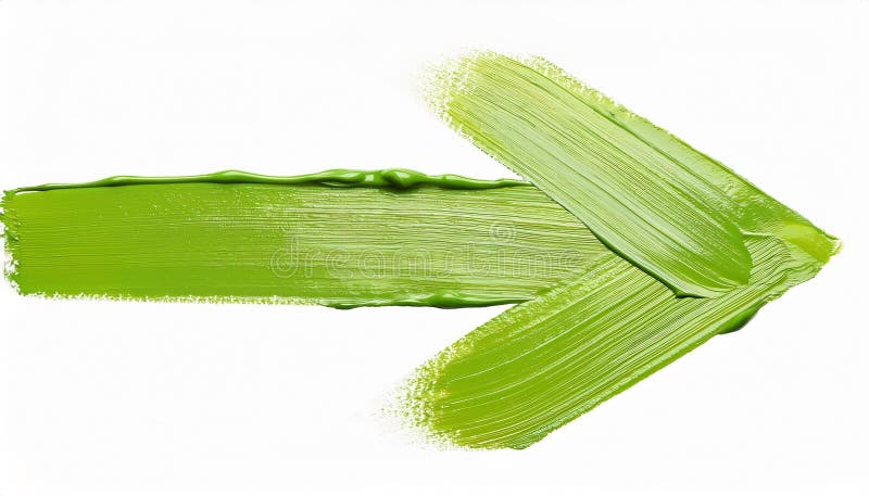 Vibrant Green Paint Forms an Arrow Pointing Right, Symbolizing ...