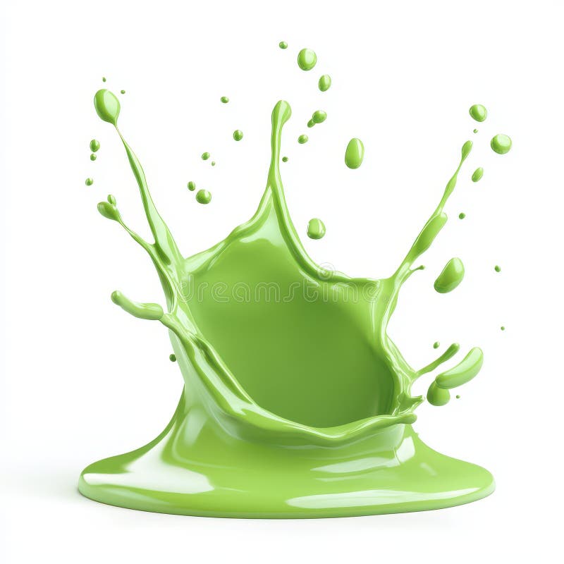 A Vibrant Green Paint Splash Captures Dynamic Movement and Creativity ...
