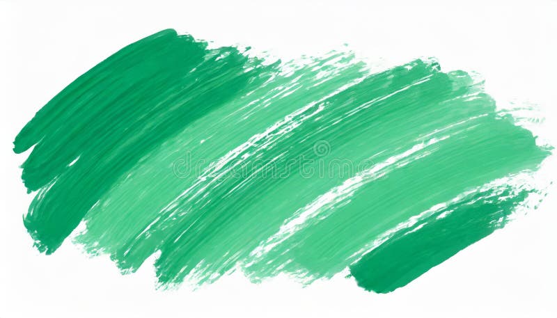 Abstract Green Paint Brush Stroke on White Stock Image - Image of ...
