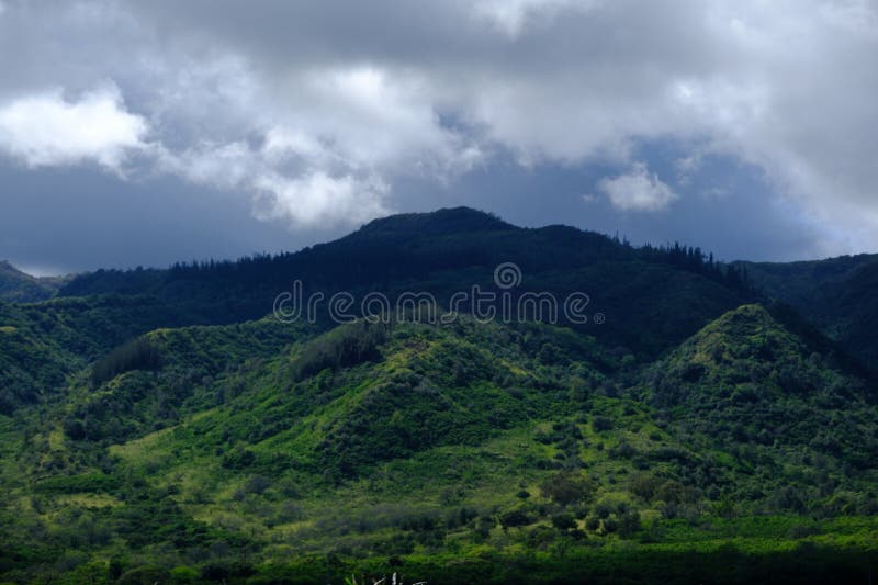 Vibrant Green Slope Landscape View Stock Photo - Image of rolling ...