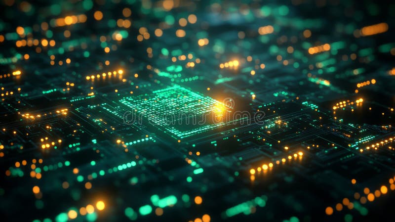 Vibrant Green Sound Wave Visualization with Glowing Particles in a ...