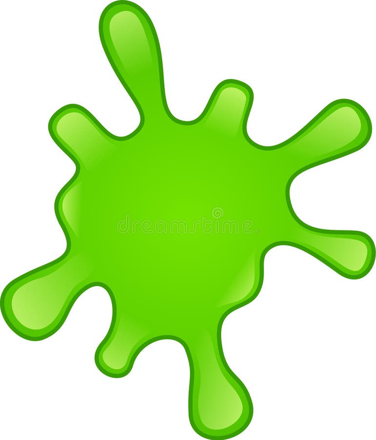 Vibrant Green Splatter Spreading Across a Pristine White Backdrop ...