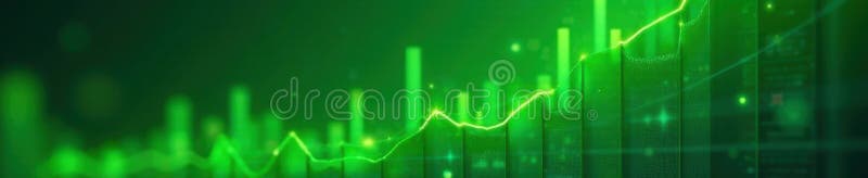 Vibrant Green Stock Chart with Clear Upward Trajectory, Indicator ...
