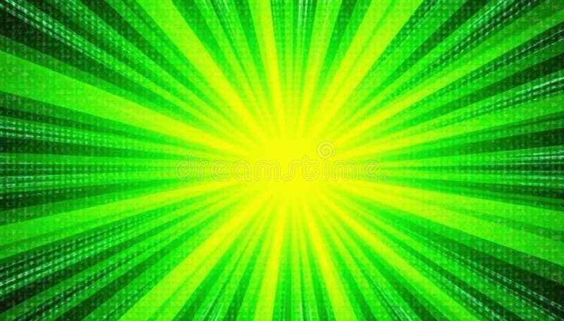 Vibrant Green Sunburst, Halftone Comic Texture, Energy, Summer ...