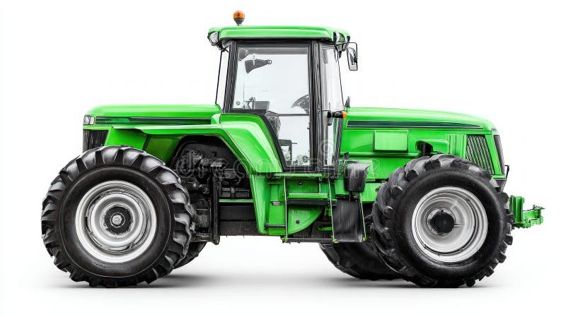 This Vibrant Green Tractor, with Its Massive Wheels, Stands Ready for ...