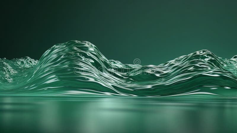 A Vibrant Green Water Wave in Motion. Generative Ai Stock Photo - Image ...
