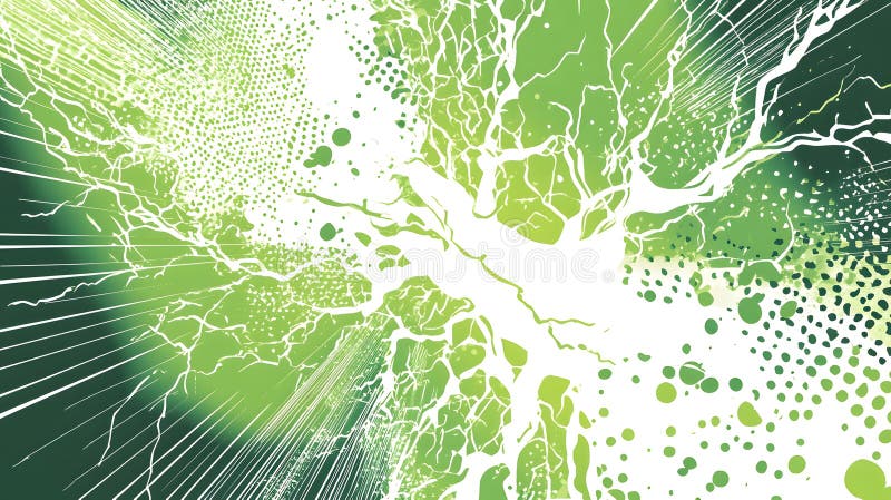 Vibrant Green and White Book Comic Background Design Stock Illustration ...