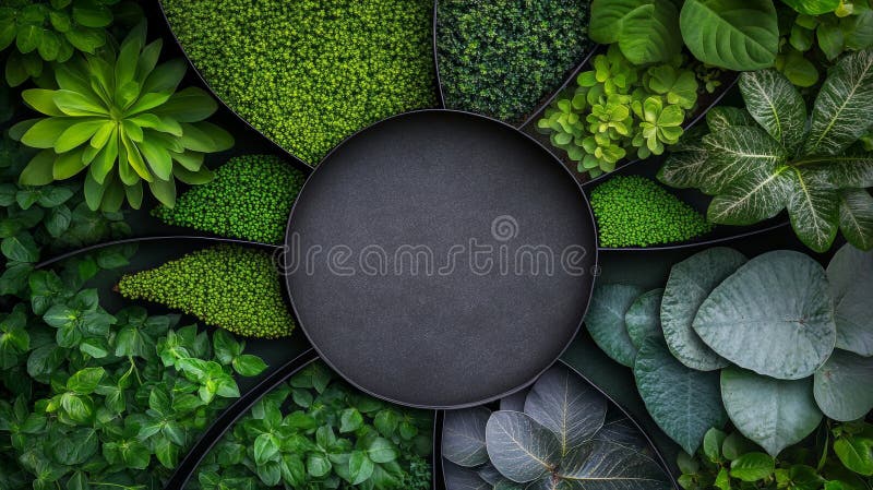 A Vibrant Greenery Arrangement Featuring Various Plants, Highlighting a ...