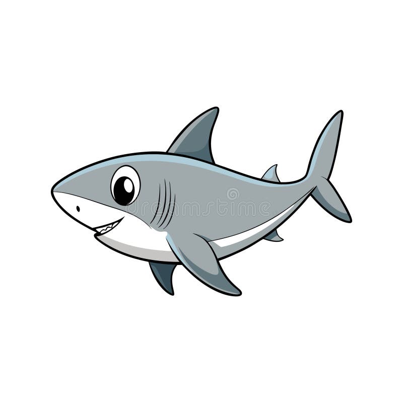 Vibrant Grey Reef Shark in Underwater Scene Stock Illustration ...