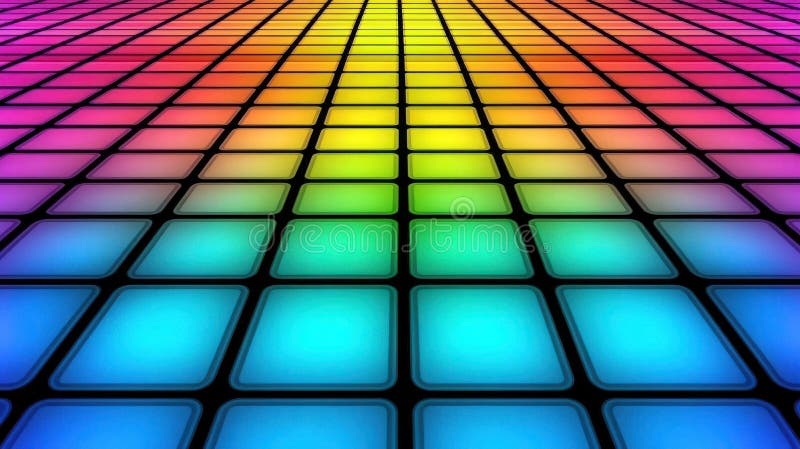 Vibrant Grid of Colorful Squares Creates Mesmerizing Optical Illusion ...