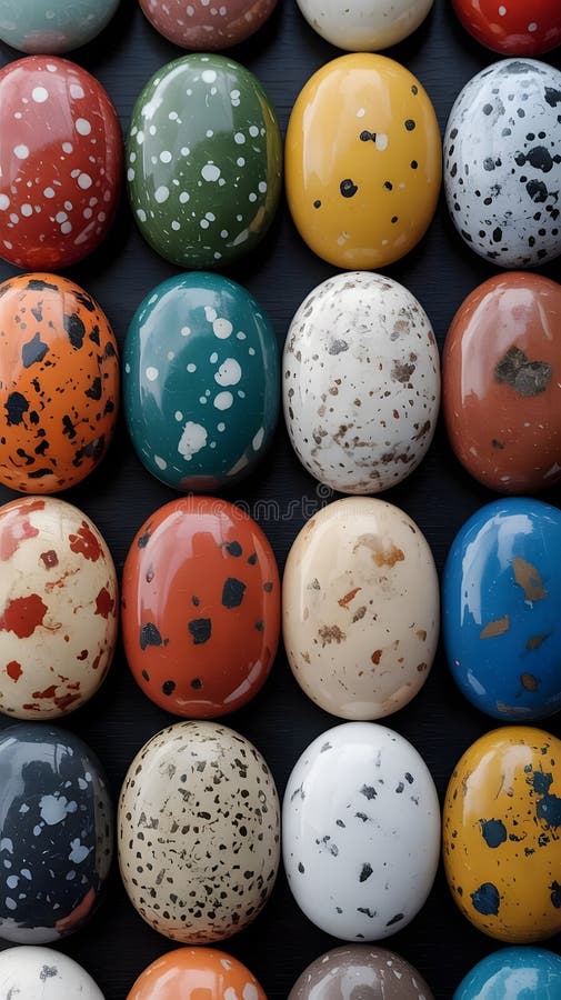 Vibrant Grid of Polished Marbles Stock Illustration - Illustration of ...