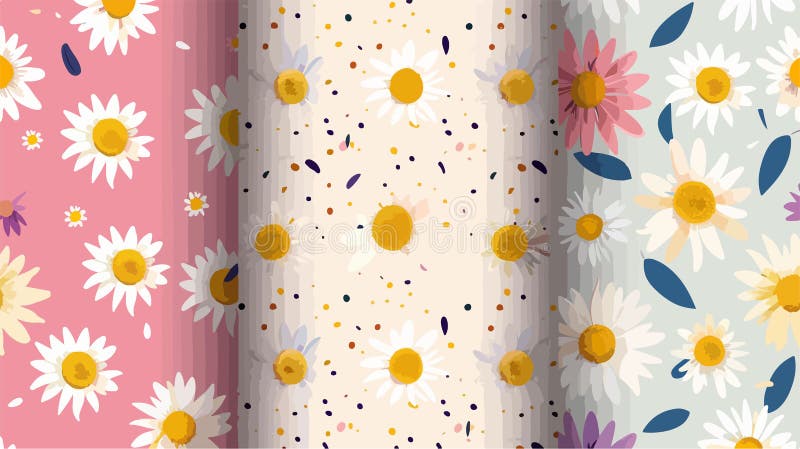 Vibrant Groovy Daisy Patterns for Stunning Flower Power Designs Stock ...