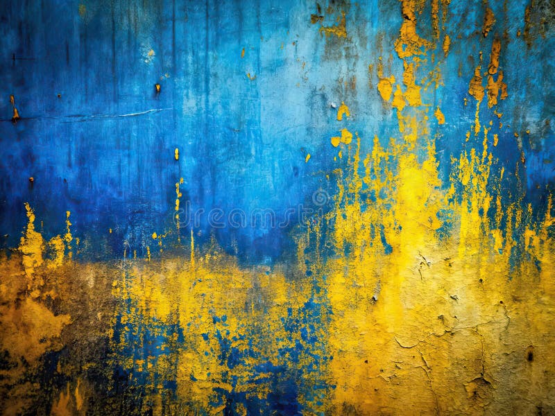 A Vibrant Grunge Abstract Background Blue and Yellow Documentary ...