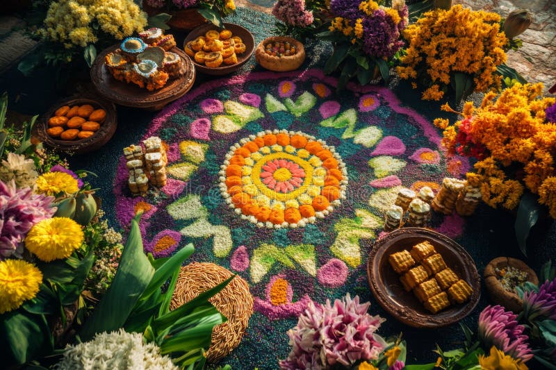 Vibrant Gudi Padwa Celebration in Goa Stock Illustration - Illustration ...