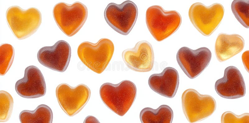 Vibrant Gummy Sweets in the Form of Bears and Hearts Spread Across a ...