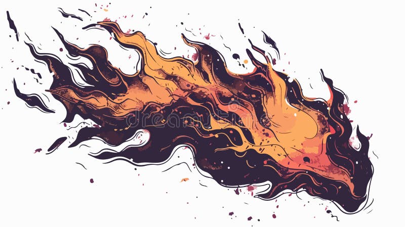 Vibrant Hand-Drawn Fire Illustration Vector Artwork Stock Vector ...