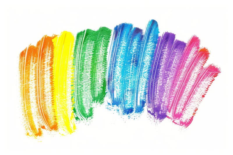 Vibrant Hand-drawn Rainbow Scribble Created with Wax Pastels Stock ...