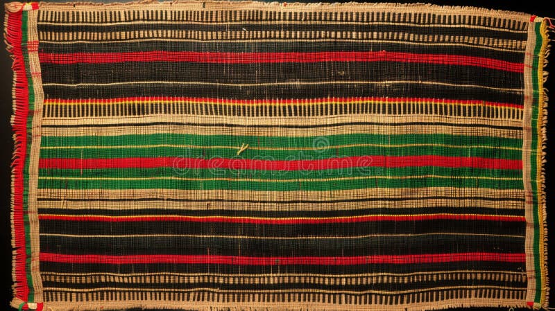 Vibrant Handwoven Traditional African Fabric with Tribal Patterns Stock ...