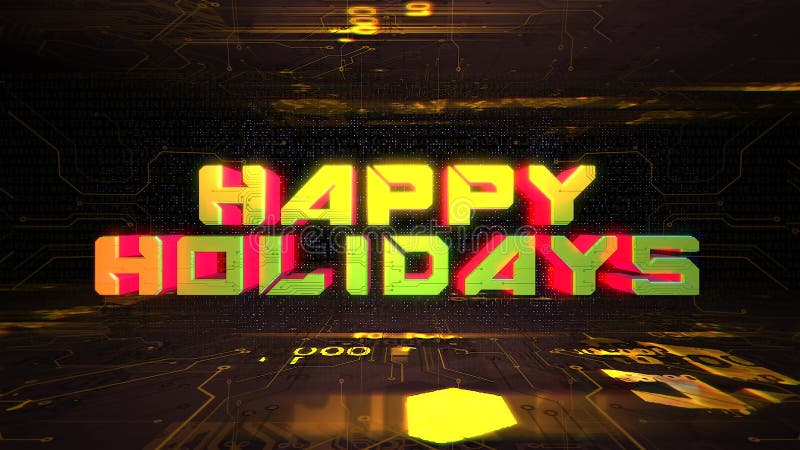 Cheerful Holiday Greeting Illuminates Computer Screen with Festive ...