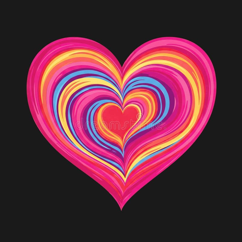 A vibrant heart beautiful stock illustration. Illustration of feelings ...