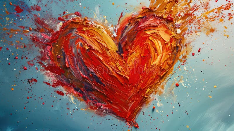 Vibrant Heart Explosion in a Burst of Colorful Paint, Ai Generated ...