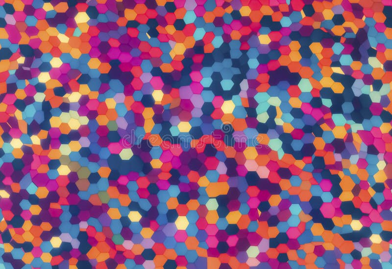 Vibrant Hexagonal Pattern Showcasing Bright Colors and Dynamic Abstract ...