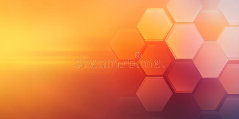 Vibrant Hexagonal Pattern with Warm Orange and Yellow Gradient ...