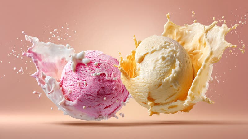 A Vibrant High-resolution Image of Delicious Ice Cream Explosions, with ...