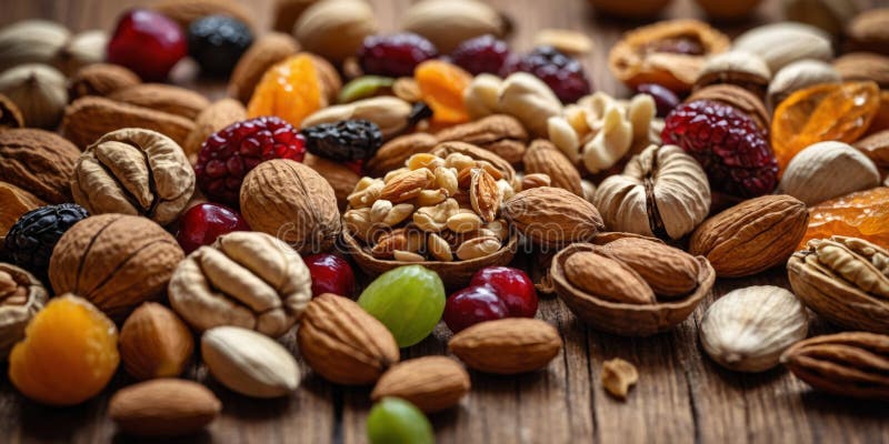 A Vibrant, High-resolution Image Showcasing an Array of Nuts, Seeds ...