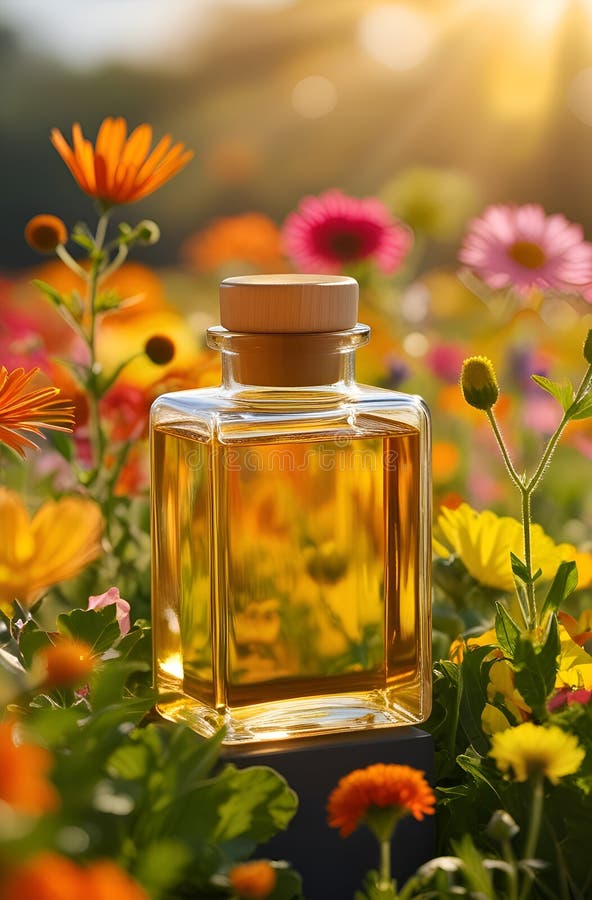 A Vibrant, High-resolution Photograph of a Large Rectangular Perfume ...