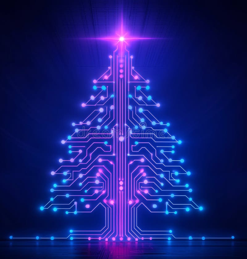 Electronic Conceptual Christmas Tree Stock Illustrations – 89 Electronic Conceptual Christmas ...