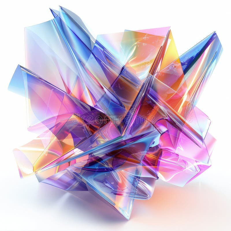 Vibrant Holo Abstract 3D Shape, Captivating Images Showcasing ...
