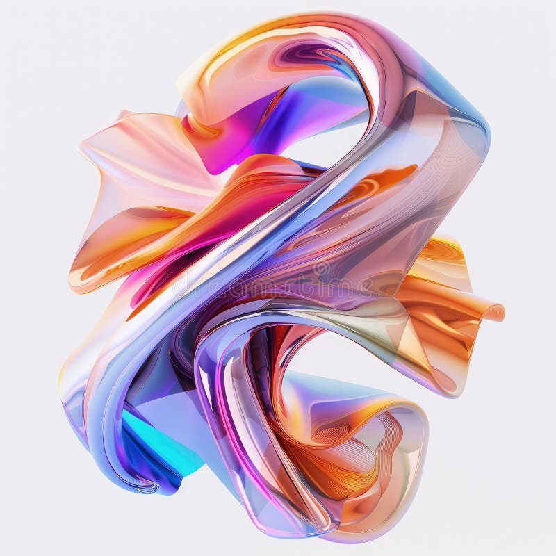 Vibrant Holo Abstract 3D Shape, Captivating Images Showcasing ...