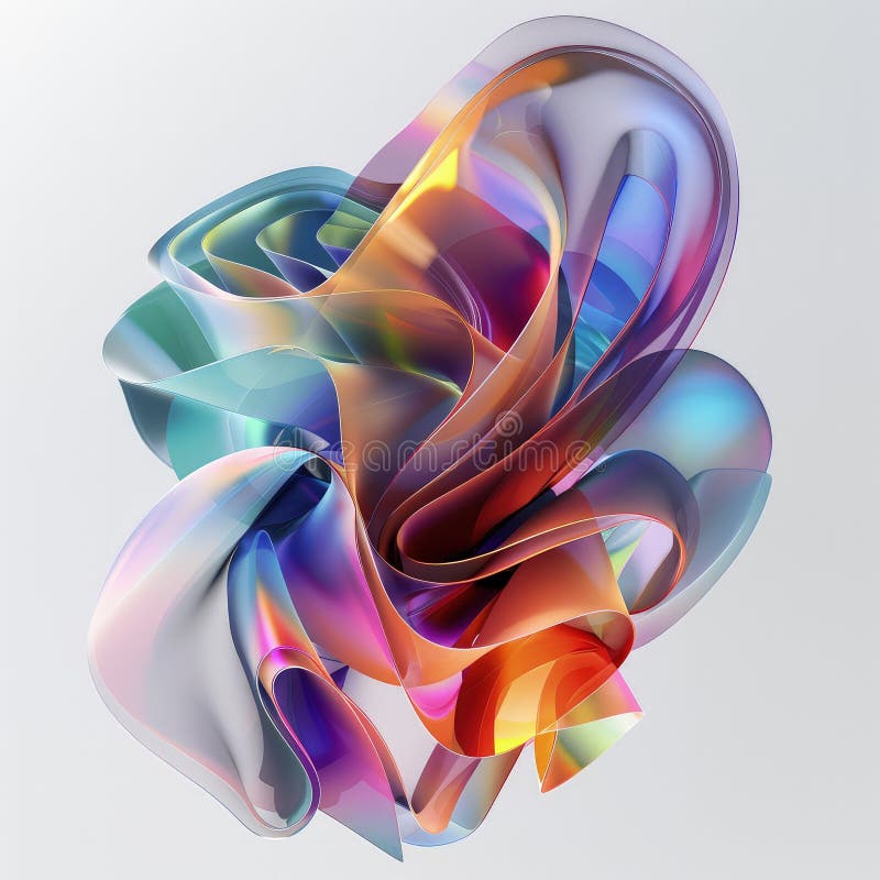 Vibrant Holo Abstract 3D Shape, Captivating Images Showcasing ...