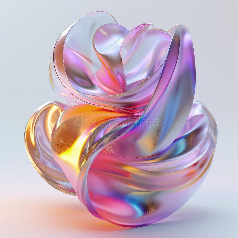 Vibrant Holo Abstract 3D Shape, Captivating Images Showcasing ...