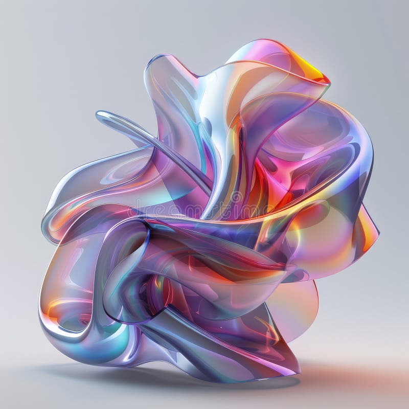 Vibrant Holo Abstract 3D Shape, Captivating Images Showcasing ...