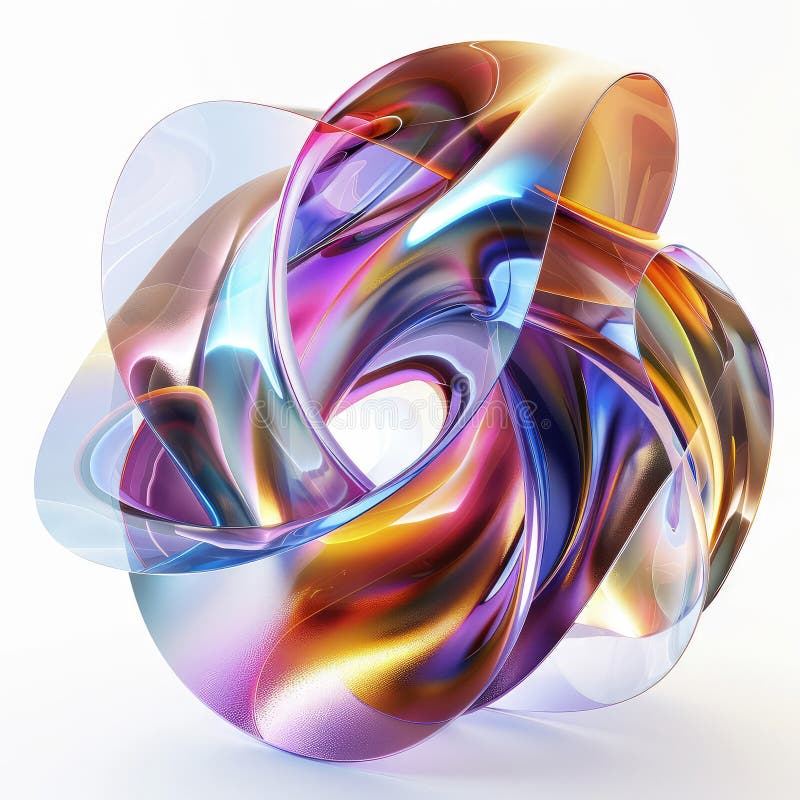 Vibrant Holo Abstract 3D Shape, Captivating Images Showcasing ...