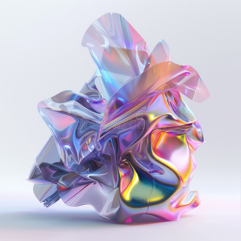 Vibrant Holo Abstract 3D Shape, Captivating Images Showcasing ...