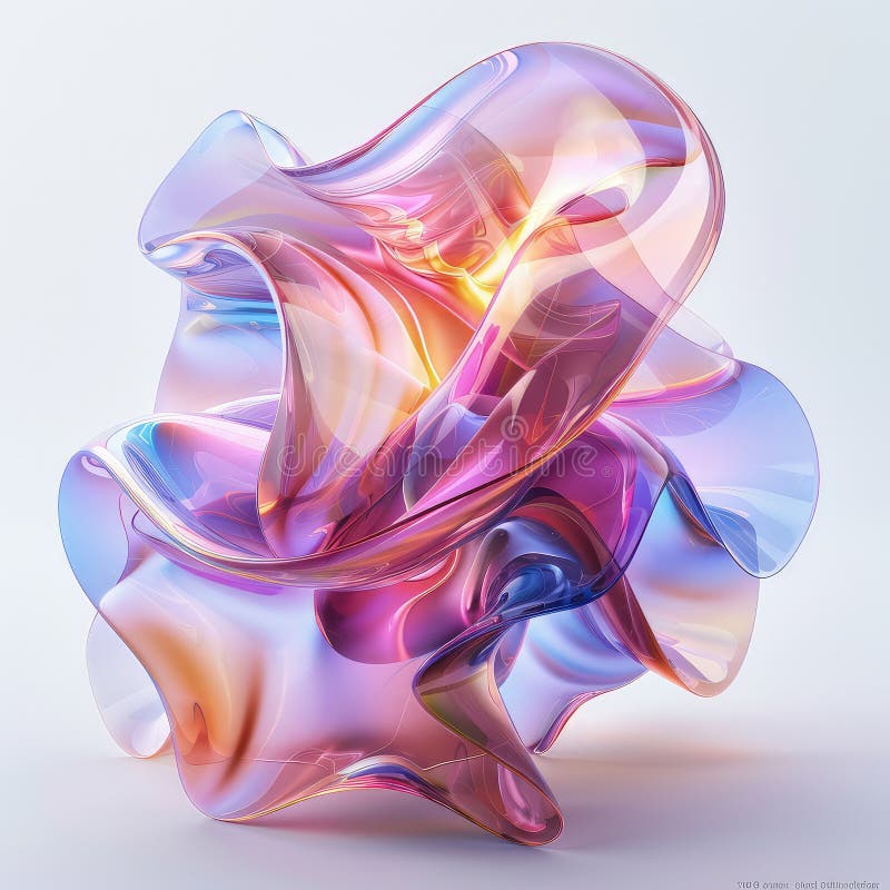 Vibrant Holo Abstract 3D Shape, Captivating Images Showcasing ...