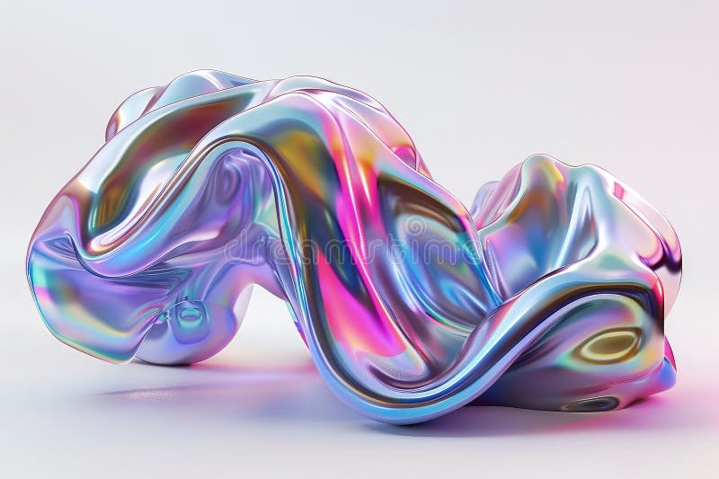 Vibrant Holo Abstract 3D Shape, Captivating Images Showcasing ...