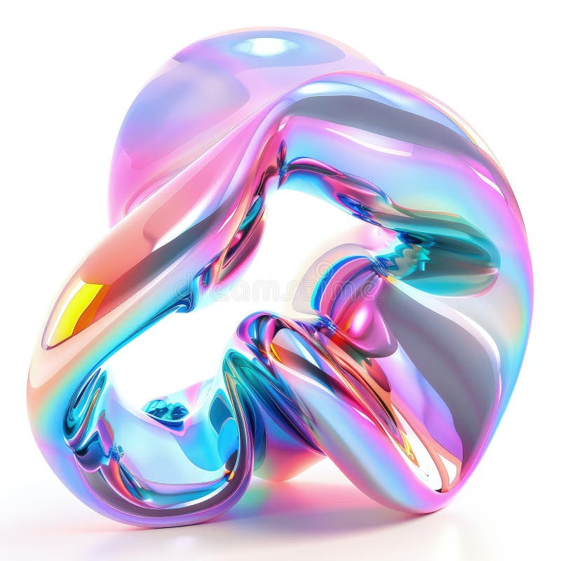 Vibrant Holo Abstract 3D Shape, Captivating Images Showcasing ...