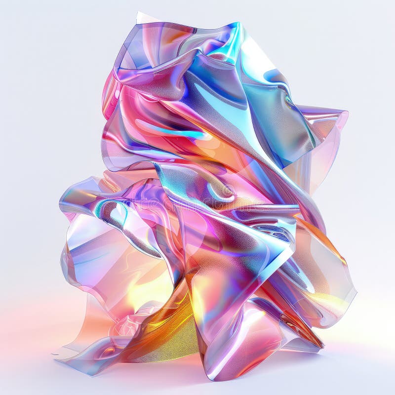 Vibrant Holo Abstract 3D Shape, Captivating Images Showcasing ...