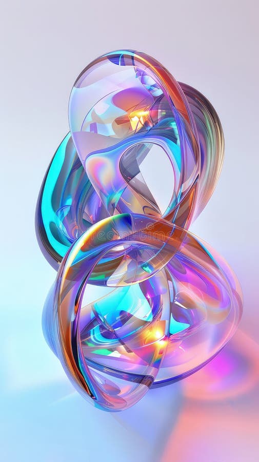 Vibrant Holo Abstract 3D Shape, Captivating Images Showcasing ...