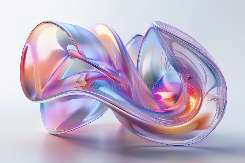 Vibrant Holo Abstract 3D Shape, Captivating Images Showcasing ...