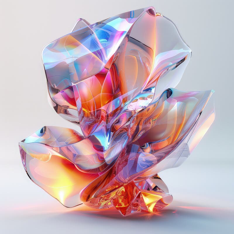 Vibrant Holo Abstract 3D Shape, Captivating Images Showcasing ...