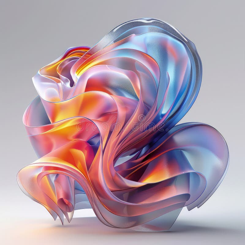 Vibrant Holo Abstract 3D Shape, Captivating Images Showcasing ...