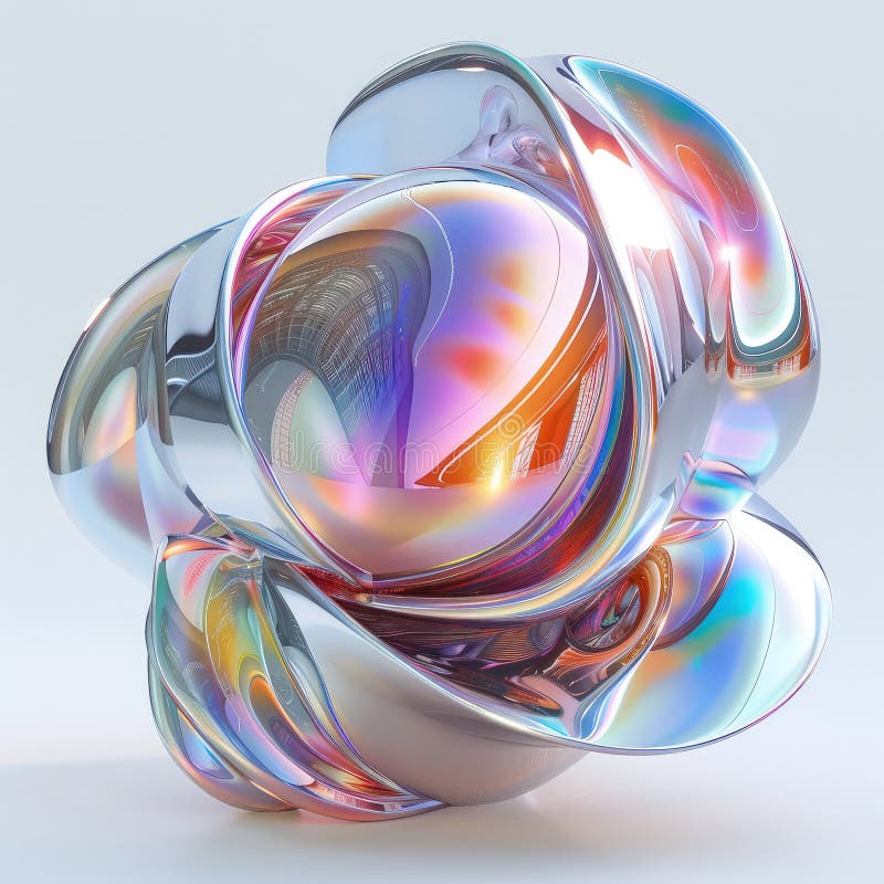 Vibrant Holo Abstract 3D Shape, Captivating Images Showcasing ...